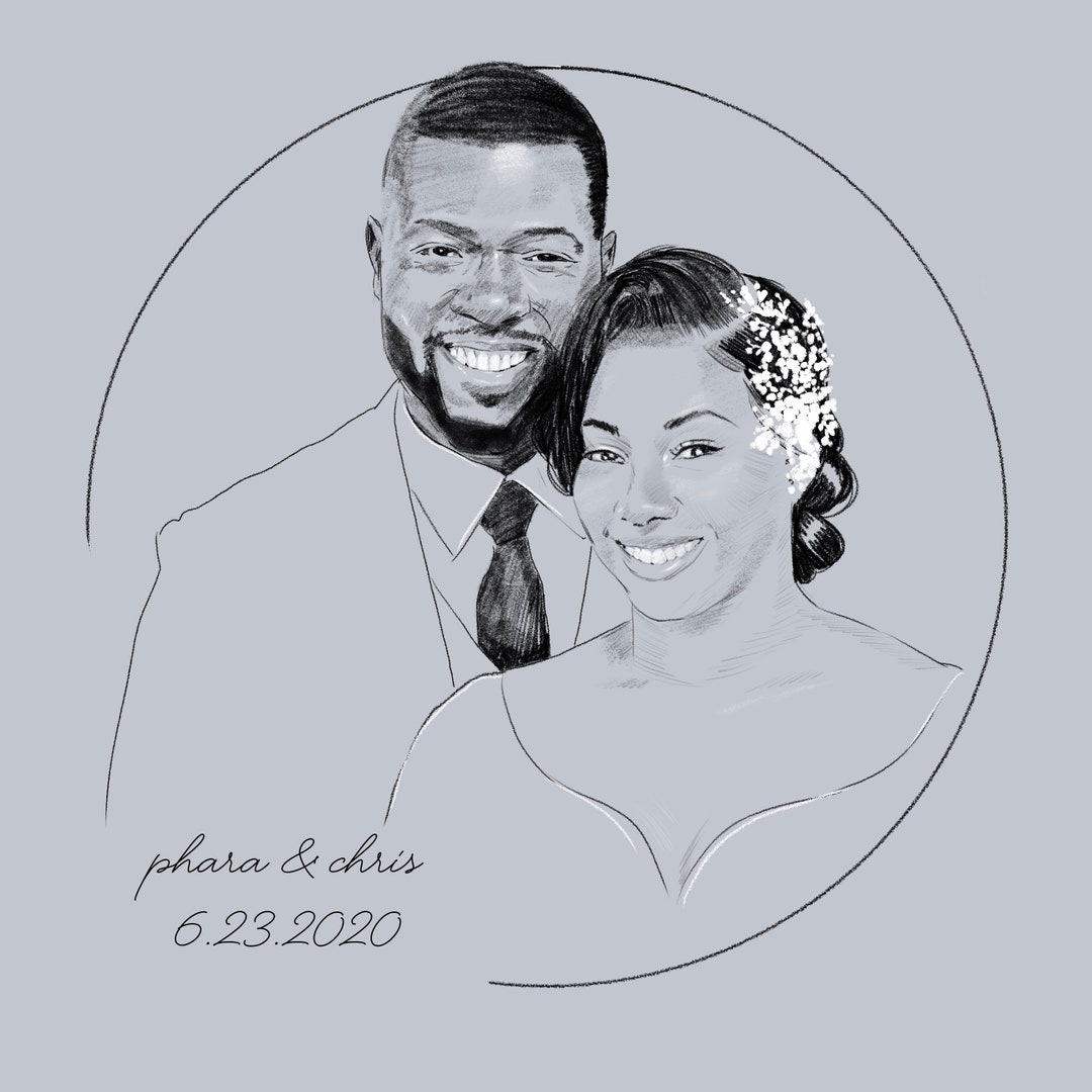 Custom Pencil Portrait (digital), Custom Portrait Drawing, Portrait ...