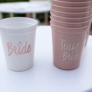 6pcs Team Bride Cup, Bridal Party Cup, Reusable Cup, Hen Party ...