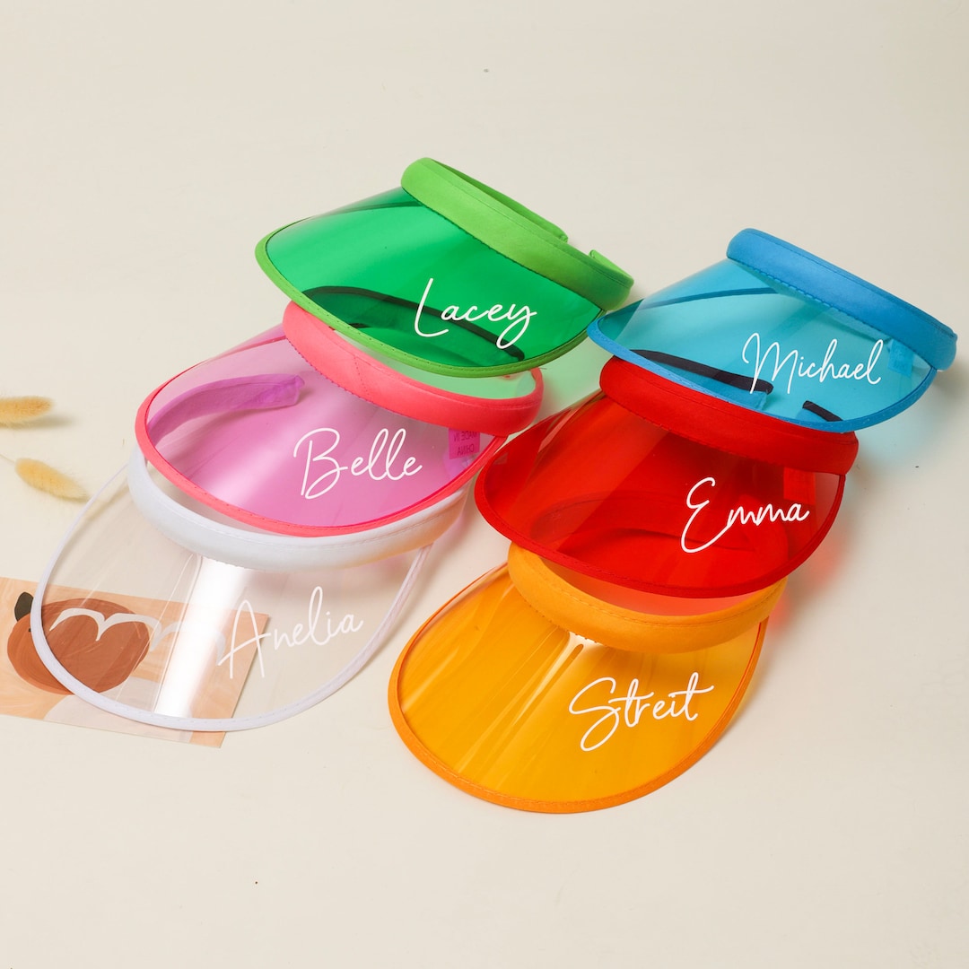 Custom Plastic Sun Visors, Bridesmaids Sun Visor, Bachelorette Beach Party Gifts, Bridesmaids ...