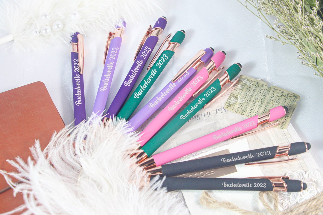 Personalised Luxurious Soft Touch Rose Gold Pen, Gift Pens for Women ...