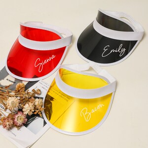 Personalized Holographic Visors,beach Bachelorette Gifts,pool Party Favors,beach Wedding Gift ...
