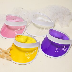 Personalized Holographic Visors,beach Bachelorette Gifts,pool Party Favors,beach Wedding Gift ...