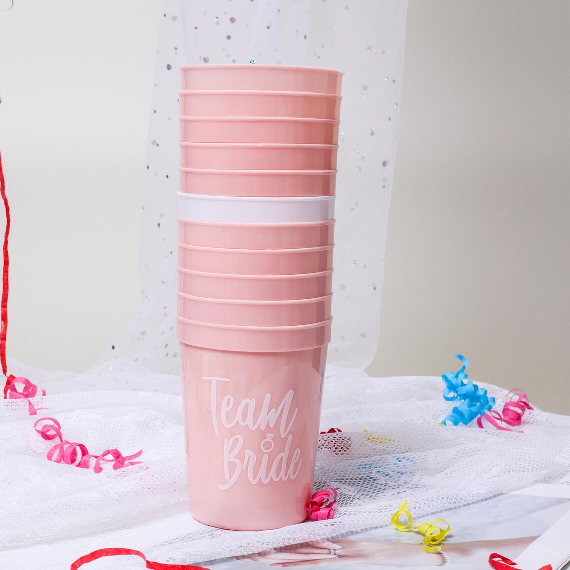 6pcs Team Bride Cup, Bridal Party Cup, Reusable Cup, Hen Party ...