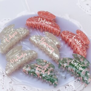 Personalized Hair Claw, Custom Hair Claw, Bridesmaid Gift Wedding Gift ...