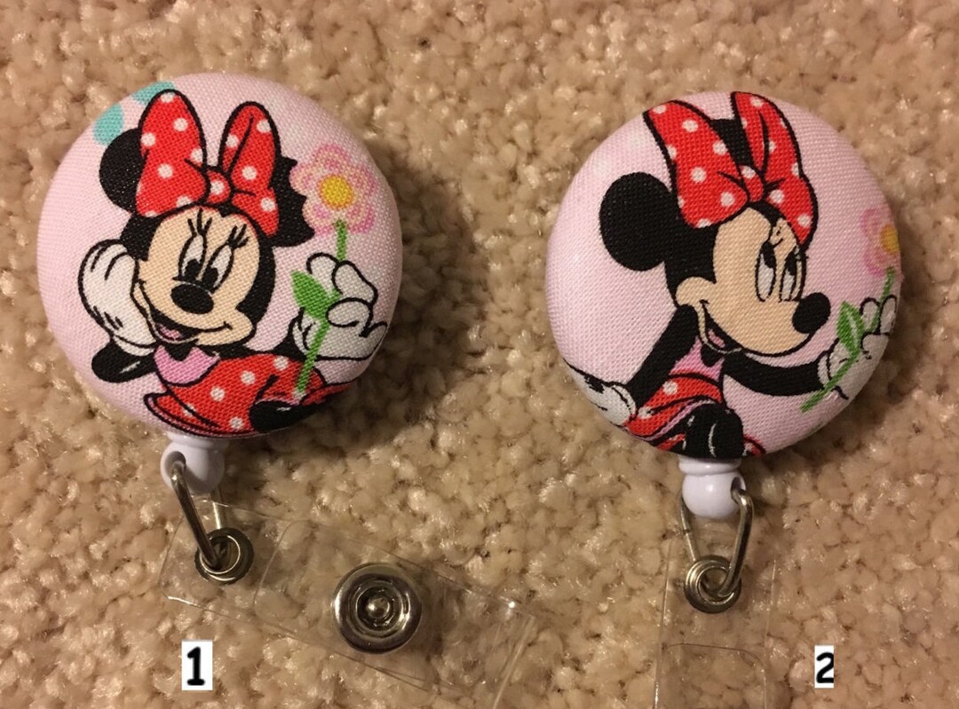 Minnie Mouse Badge Reel ID Holder - Etsy