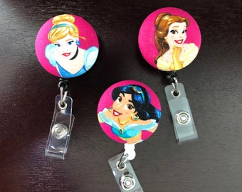 Disney Princess Inspired Badge ID Holder - Etsy