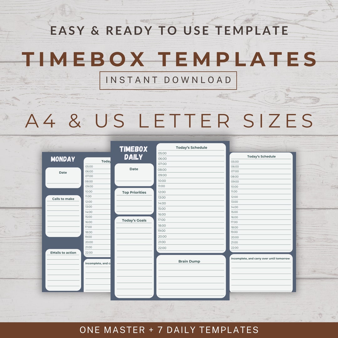 Timebox Planner | Time Blocking Template | Digital Planner | Daily ...