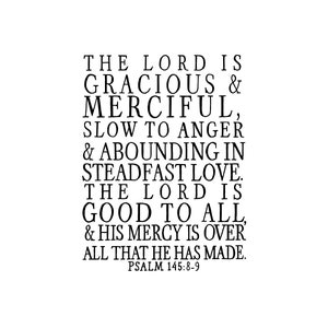 The Lord is Gracious- INSTANT DOWNLOAD Psalm 145 Calligraphy Print - Etsy