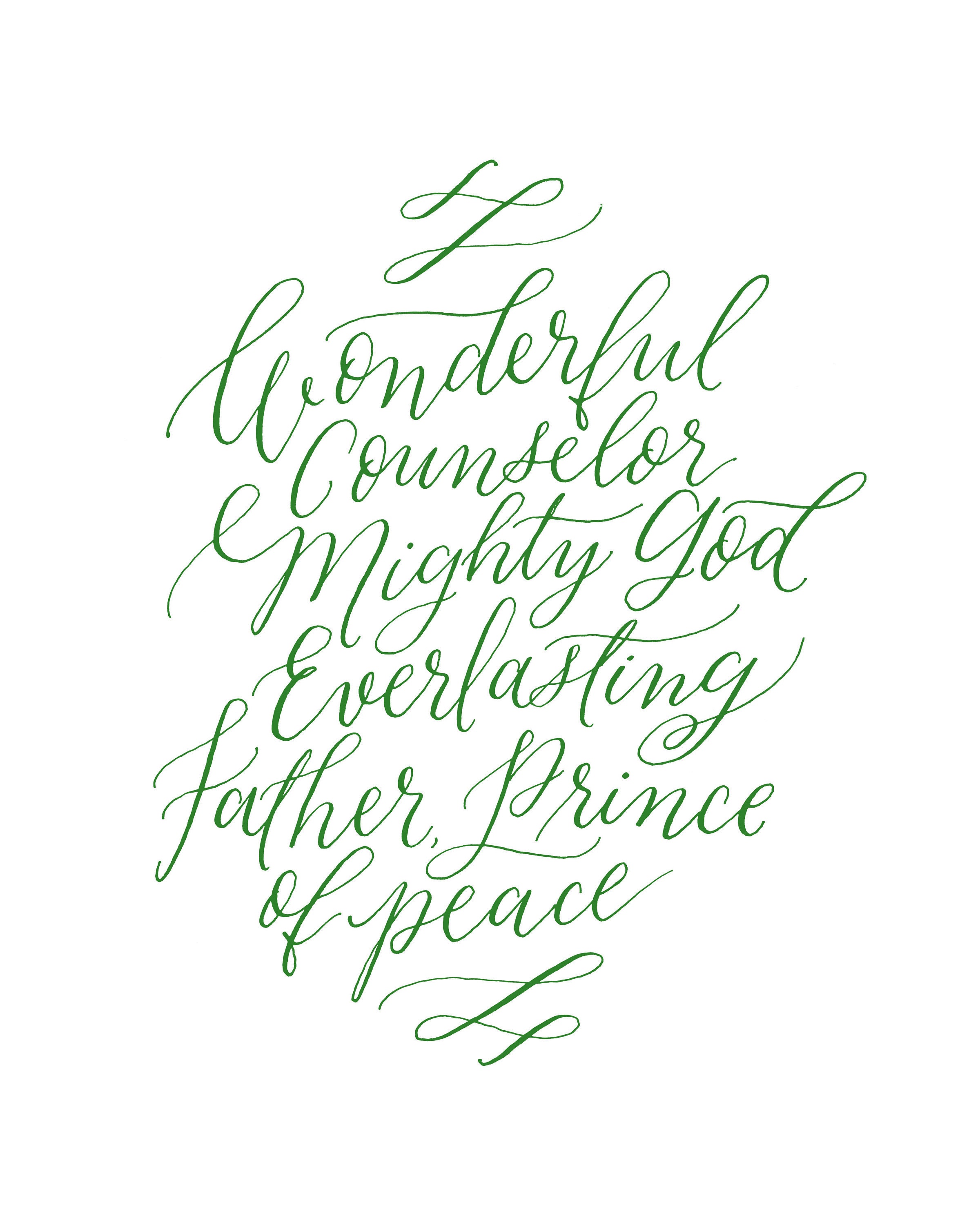 Isaiah 9 DIGITAL INSTANT DOWNLOAD Calligraphy Scripture Art Print - Etsy