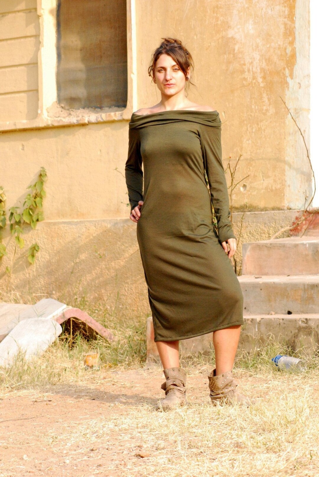 Cowl Neck Long Dress - Etsy