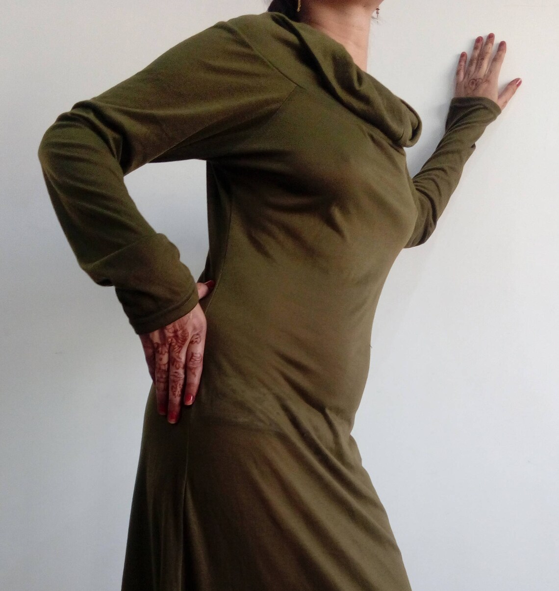 Cowl Neck Long Dress - Etsy