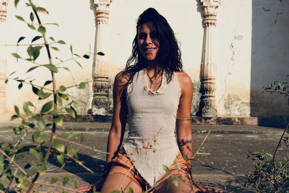 Natural Cotton Frayed Out Backless Top - Etsy