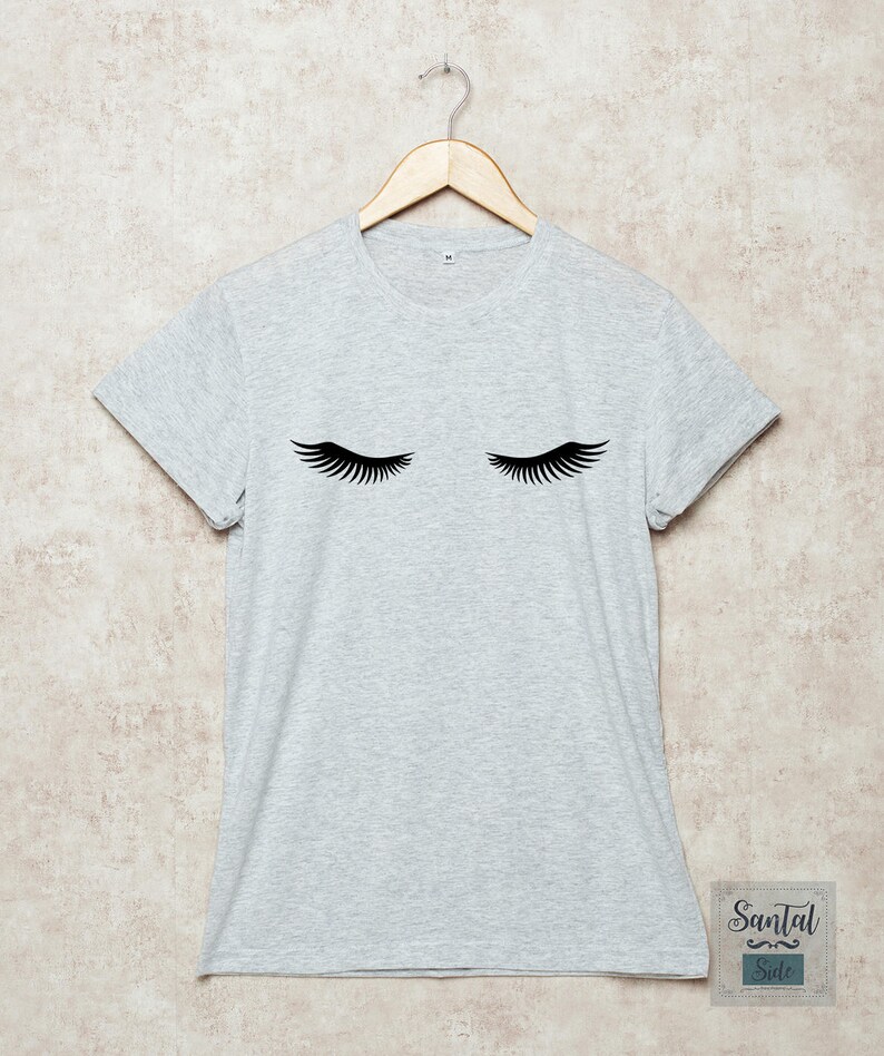 Eyelashes Shirt Lashes T Shirts Mascara Tee Make Up T Shirt Etsy
