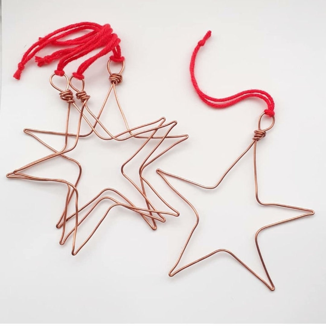 4 Unique Handcrafted Copper Wire Stars-home Decor-gift-present - Etsy