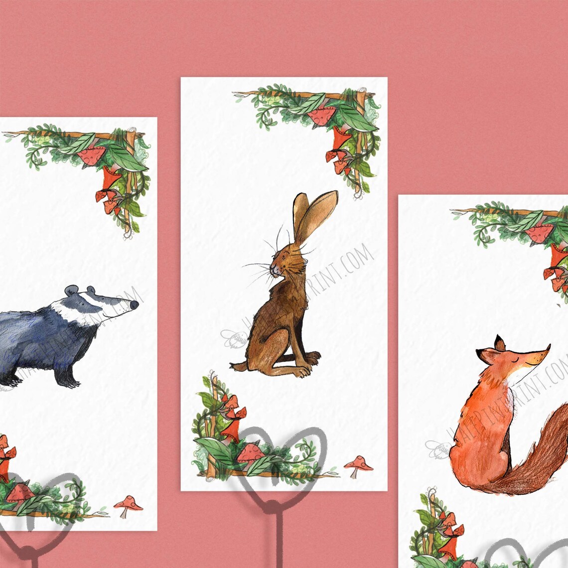 Illustrated Woodland Animal Table Numbers - Etsy UK