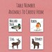 Illustrated Woodland Animal Table Numbers - Etsy UK