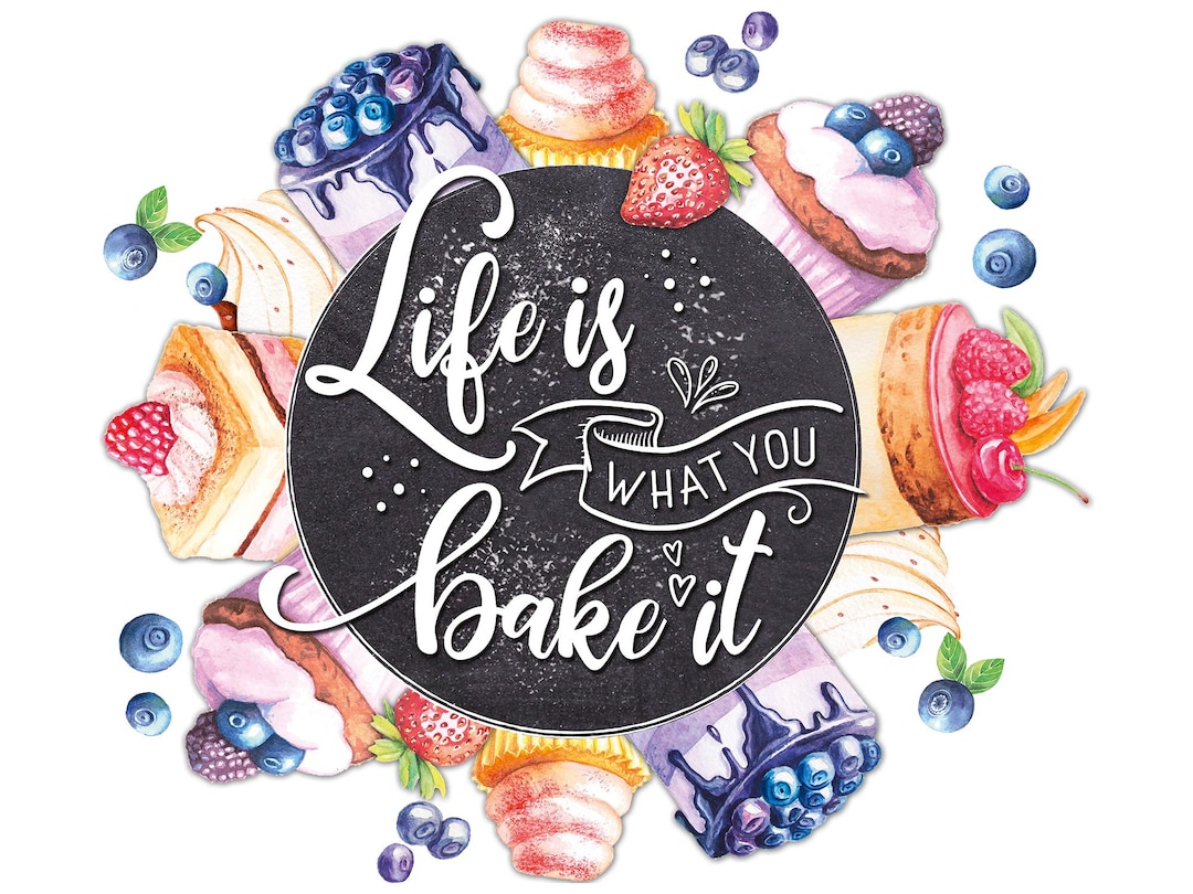 Wandtattoo für die Küche Cupcakes Spruch, Wandsticker Torte Kuchen ...