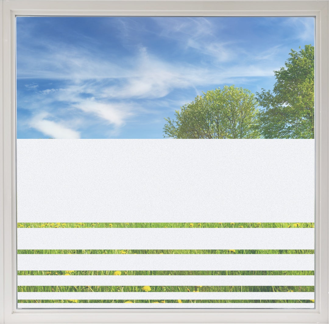 Privacy Film Strips, 57 Cm High, Opaque Window Film, Frosted Glass Film ...