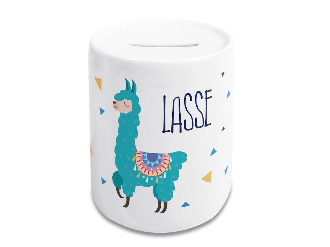Money Box With Name Funny Llama Boy Boy Moneybox Money Gift Christmas ...