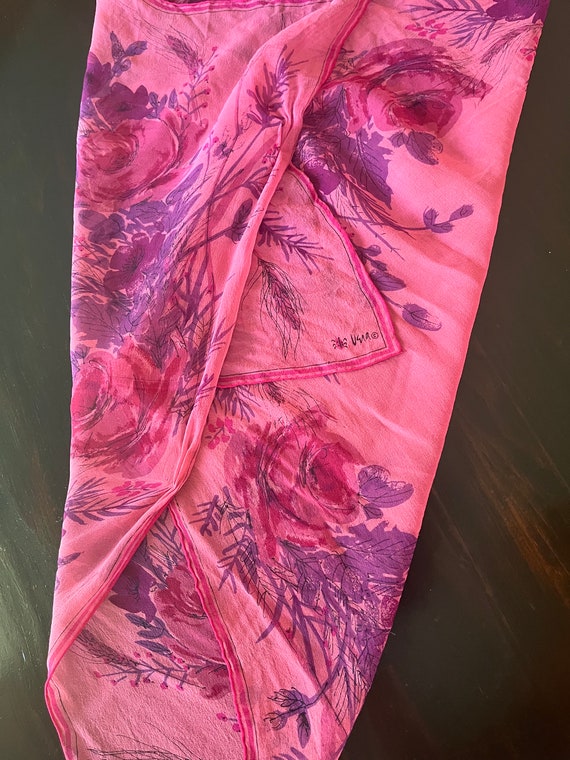 Vintage sheer pink scarf - Gem