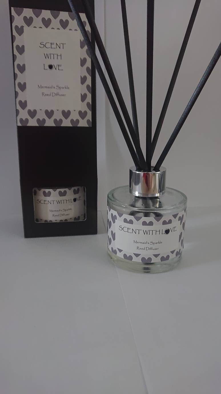 Hand Poured Mermaid's Sparkle Reed Diffuser | Etsy