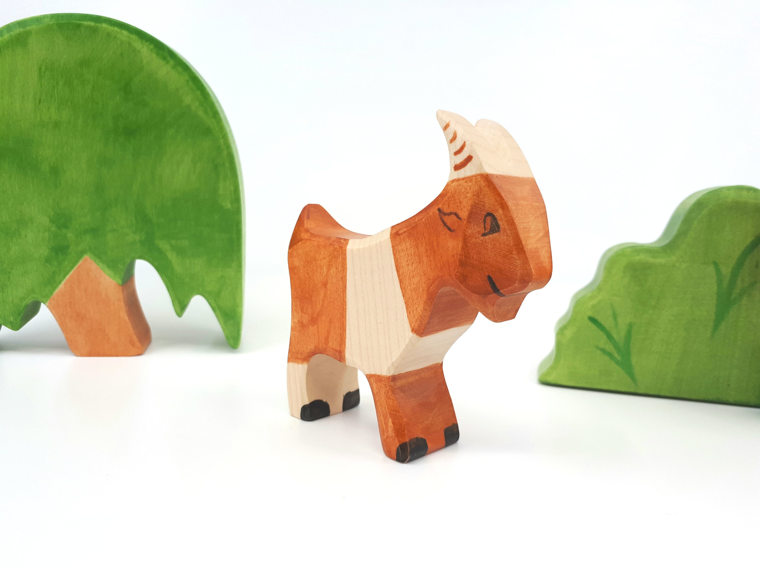 Wooden Goat Toy Goat Figurine Wooden Farm Toy Toy Animals - Etsy