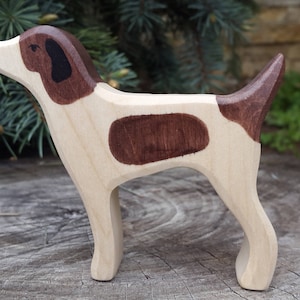 Wooden Dog, Flecked Dog, Dog Figurine, Wooden Animals, Wooden Dogs, Dog ...