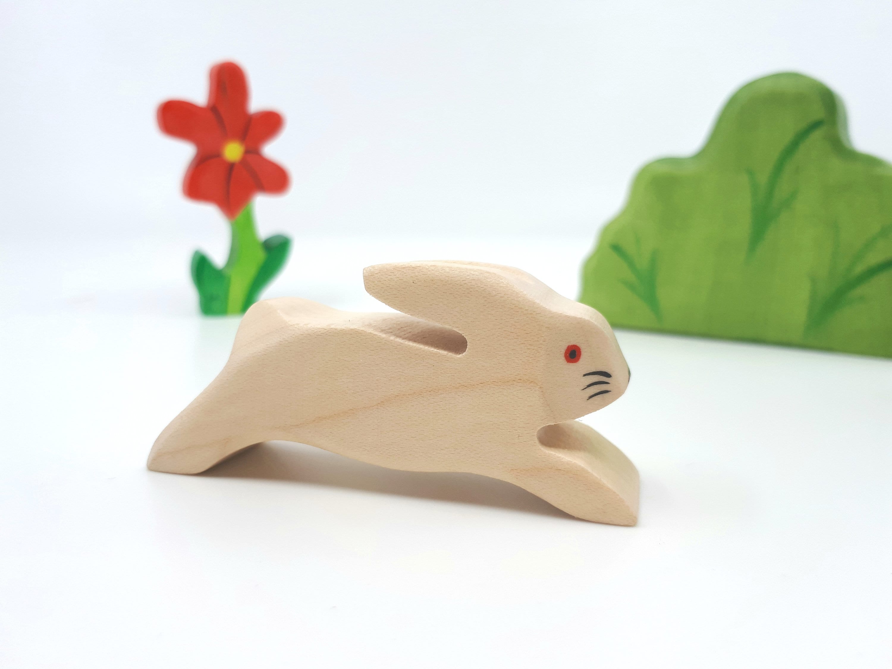 Wooden Bunny Wooden Toys Wooden Rabbit Eco-friendly Wooden - Etsy