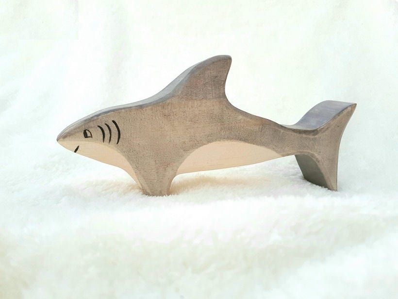 Wooden Shark toy marine animals sea animals shark toy | Etsy