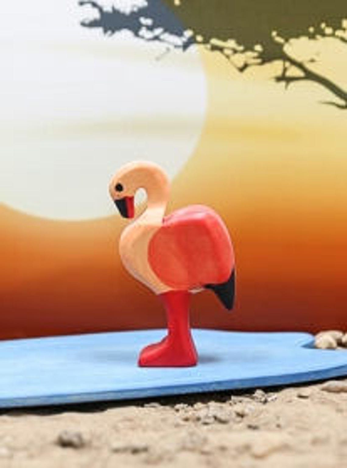 Wooden Flamingo Bird Toy Flamingo Toy Bird Flamingo Figurine | Etsy