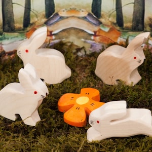 Wooden Bunny, Wooden Toys, Wooden Rabbit, Eco-friendly Wooden Easter ...