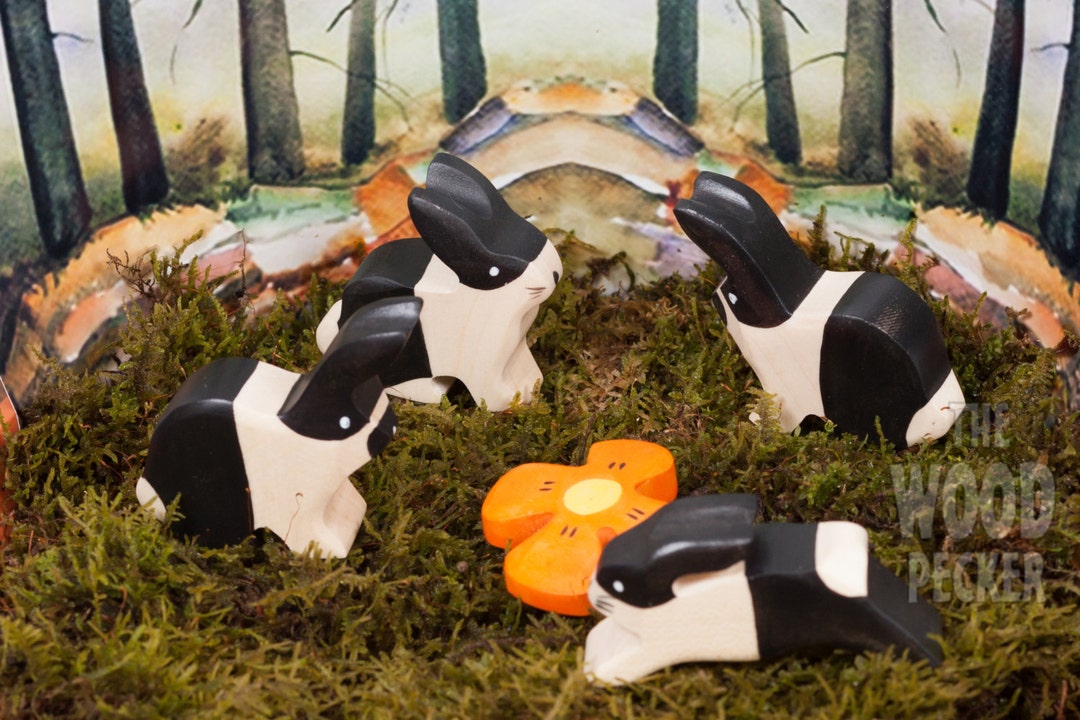 Wooden Bunny, Wooden Toys, Wooden Rabbit, Eco-friendly Wooden Easter ...