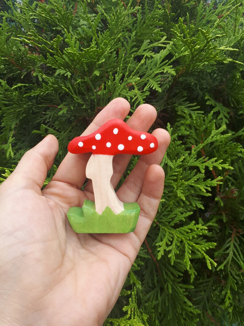 Magic Garden Set Wooden Toys Mushrooms and Flowers Toys - Etsy