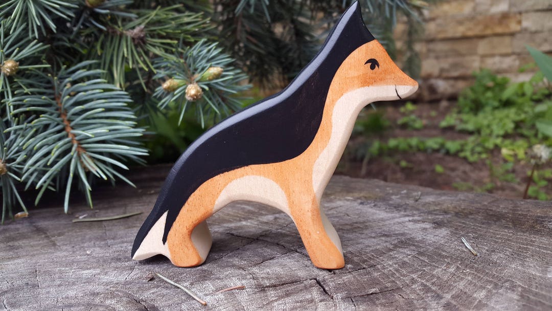 Wooden Dog, German Shepard Dog, Dog Figurine, Wooden Animals, Wooden ...