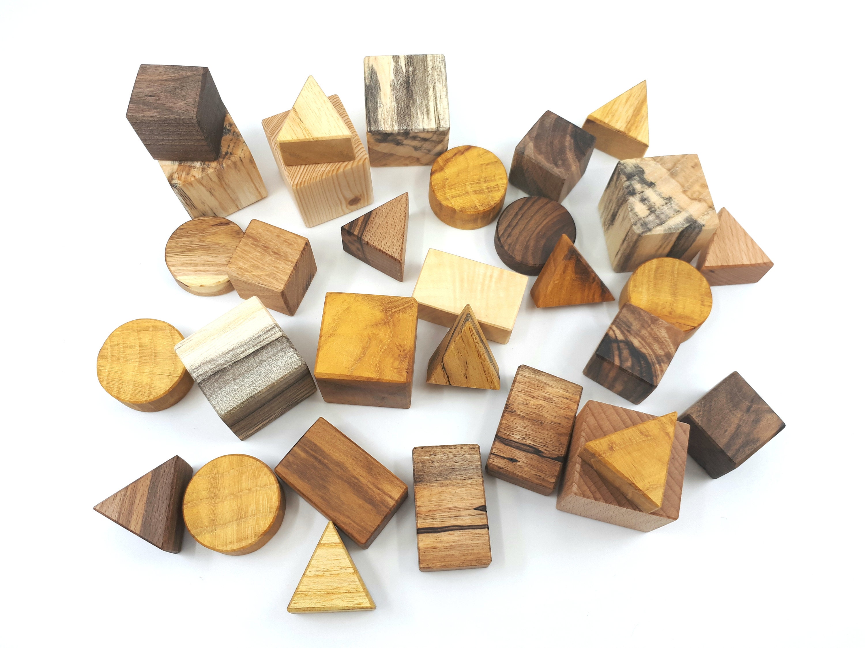 Wooden blocks geometric figures baby first toy home | Etsy