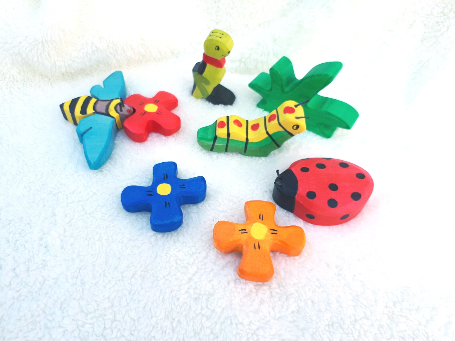 Wooden Worm Silk Worm Toy Worm Toy Green Worm Toy - Etsy