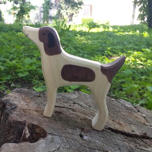 Wooden Dog, Flecked Dog, Dog Figurine, Wooden Animals, Wooden Dogs, Dog ...