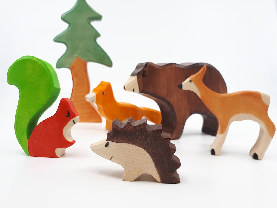 Wild Animals Toy Set, Forest Animal Toys - Etsy