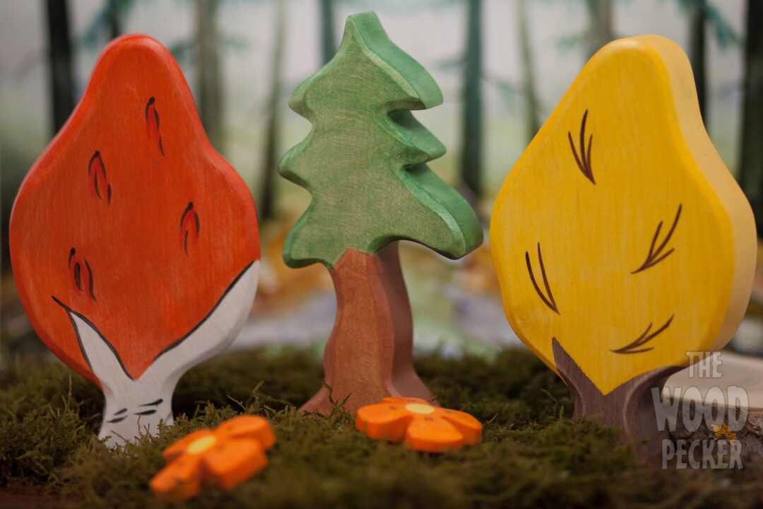 Toy Trees, SALE, Wooden Tree Toy, Wooden Toys, Pine Tree, Birch Tree ...