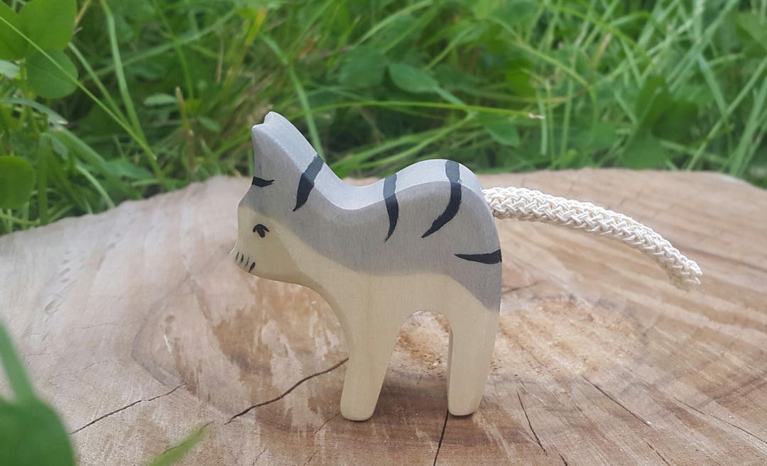 Wooden Cat, Cat Toy, Wooden Animals, Wooden Toys, Waldorf Toys, Nature ...
