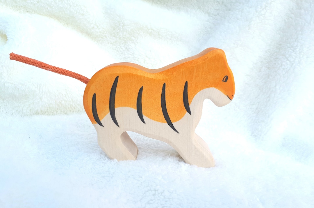 Wooden Tiger Toy, Tiger Figurine, Asian Toys - Etsy