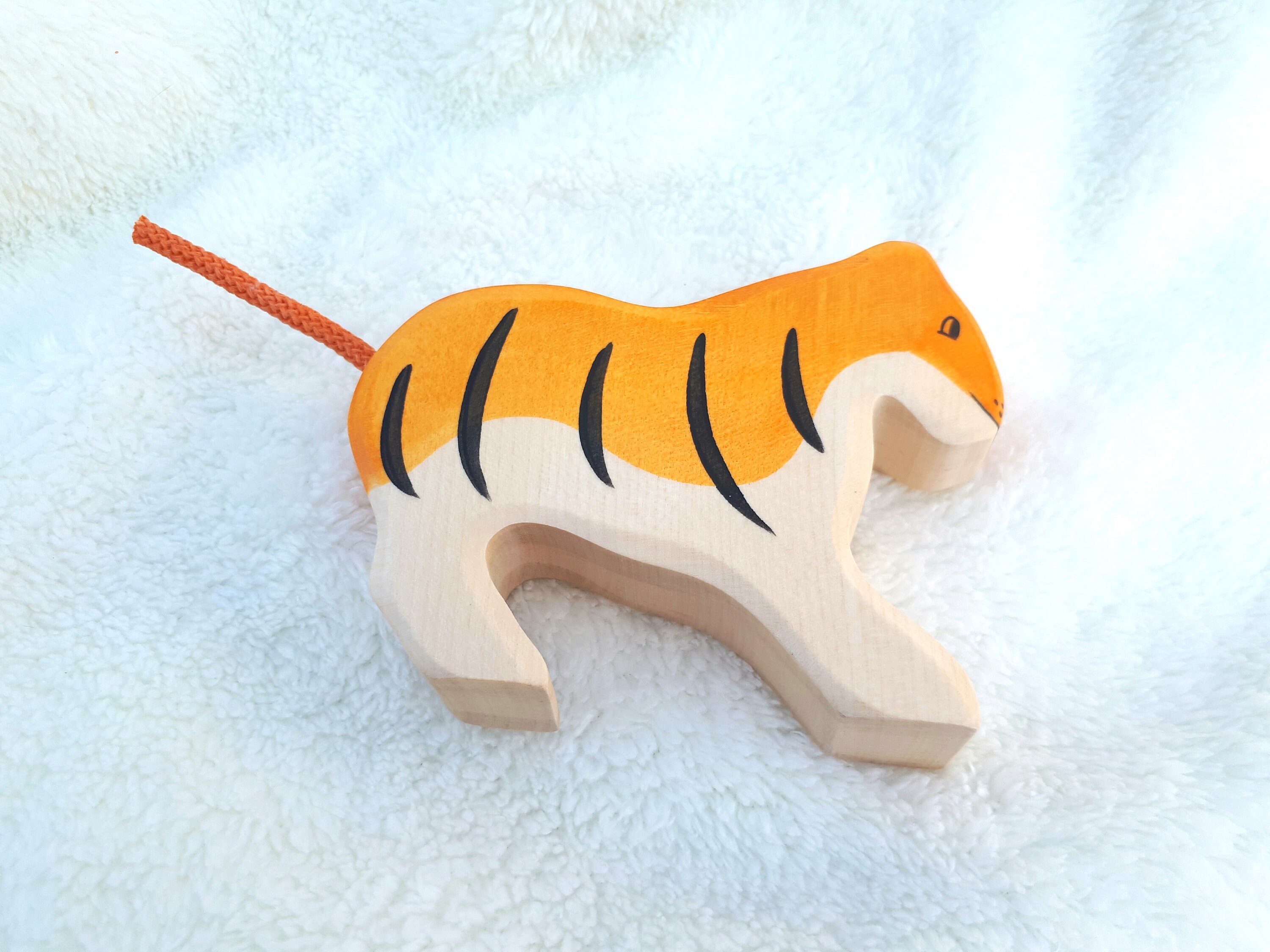 Wooden Tiger Toy Tiger Figurine Asian Toys | Etsy