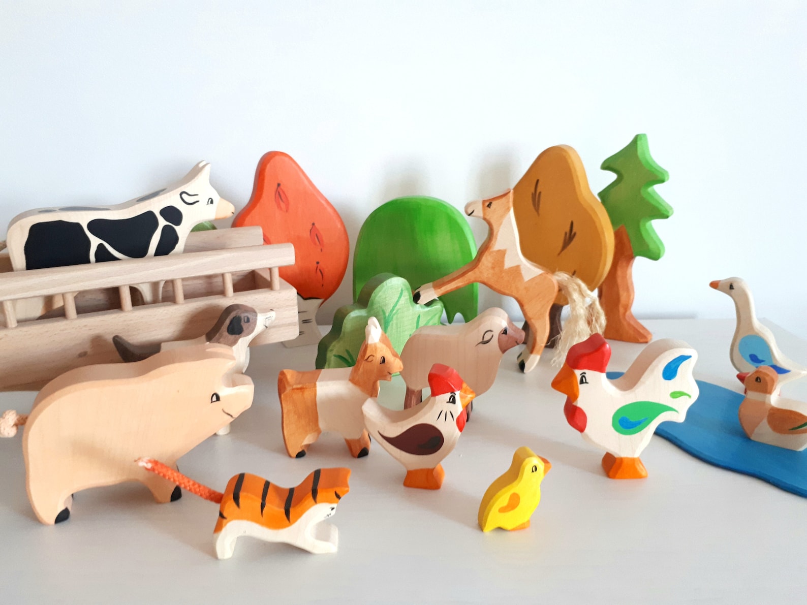 Wood Toy Farm Animals Farm Toys Set - Etsy