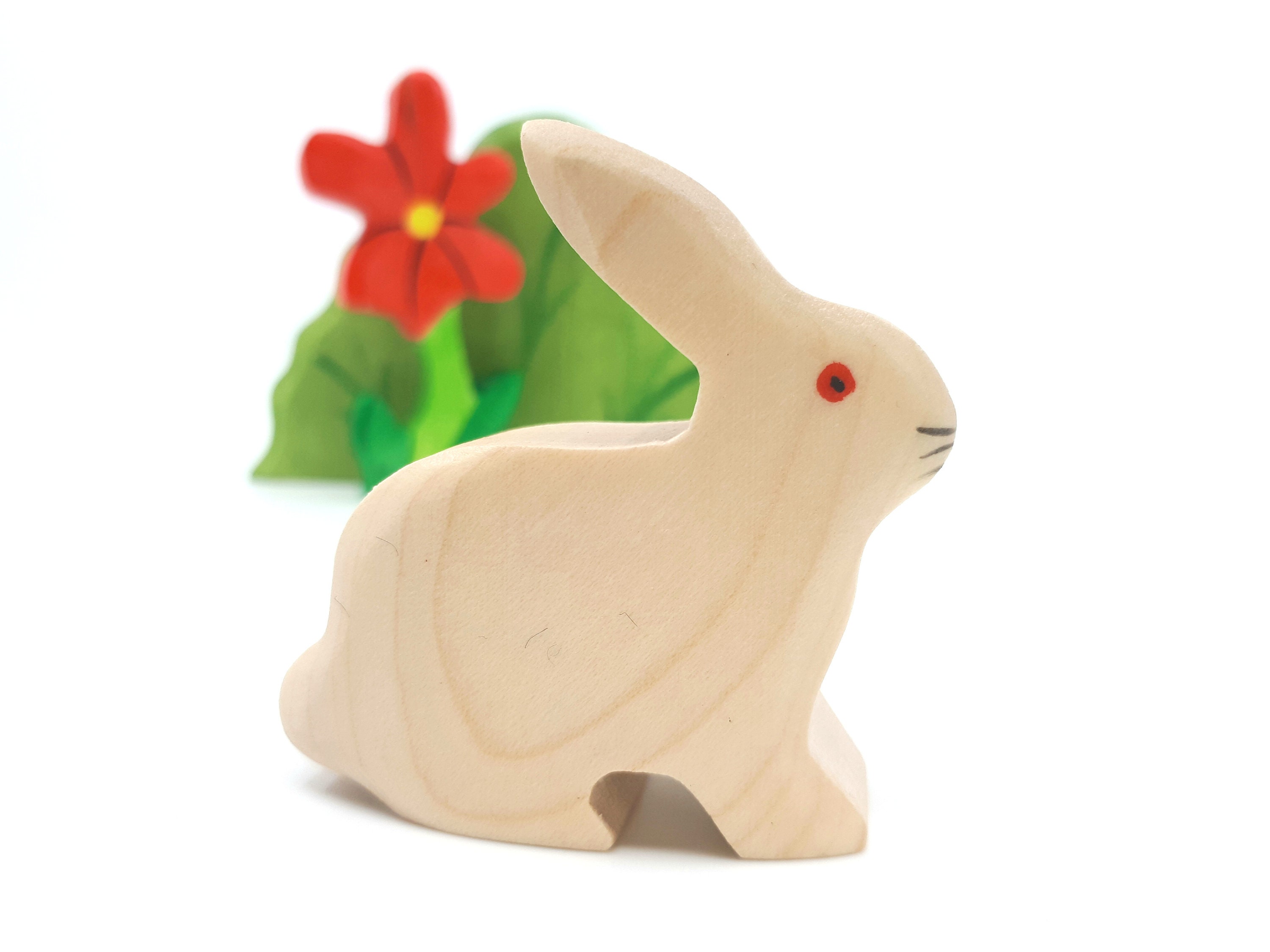 Wooden Bunny Wooden Toys Wooden Rabbit Eco-friendly Wooden - Etsy