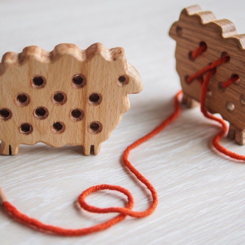 Wooden Lacing Toy - Etsy
