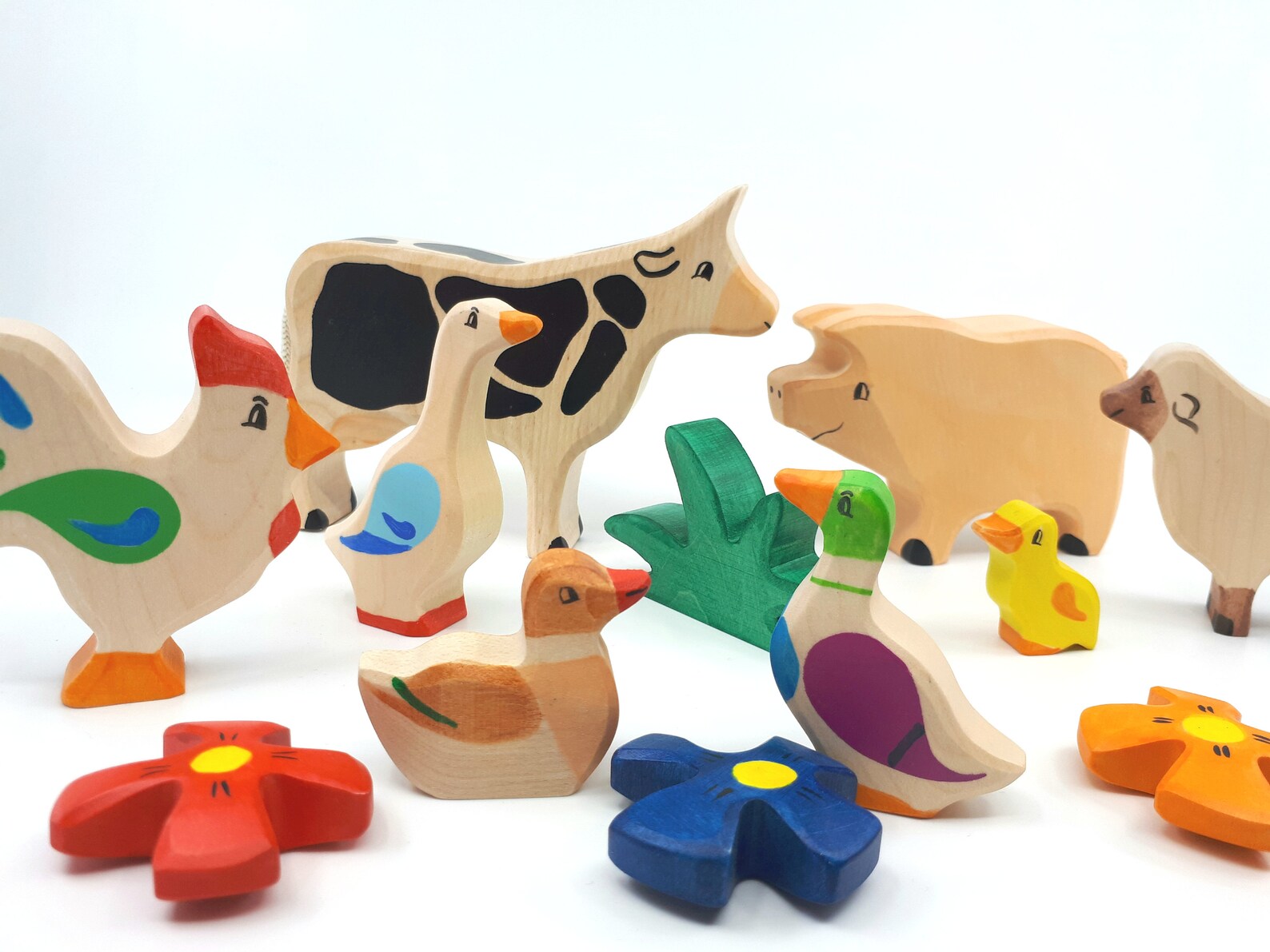 Farm Animals, Toy Play Set, Farm Animal Set, Wooden Toys, Wooden ...