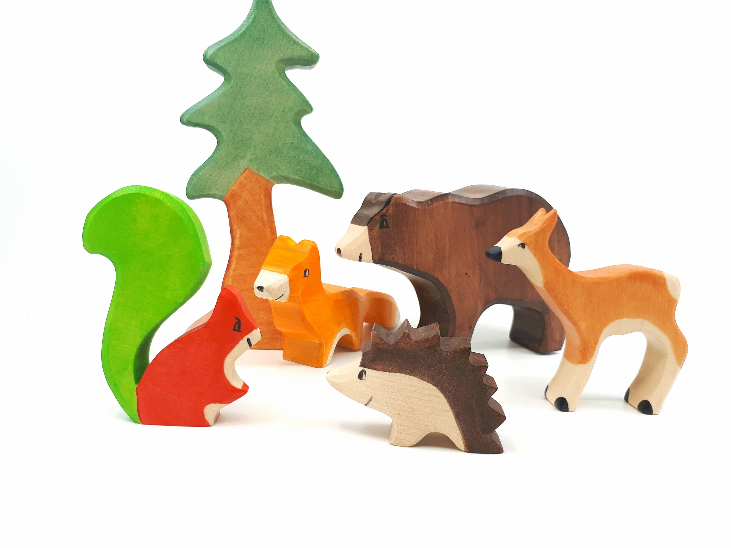 Wild Animals Toy Set Forest Animal Toys - Etsy
