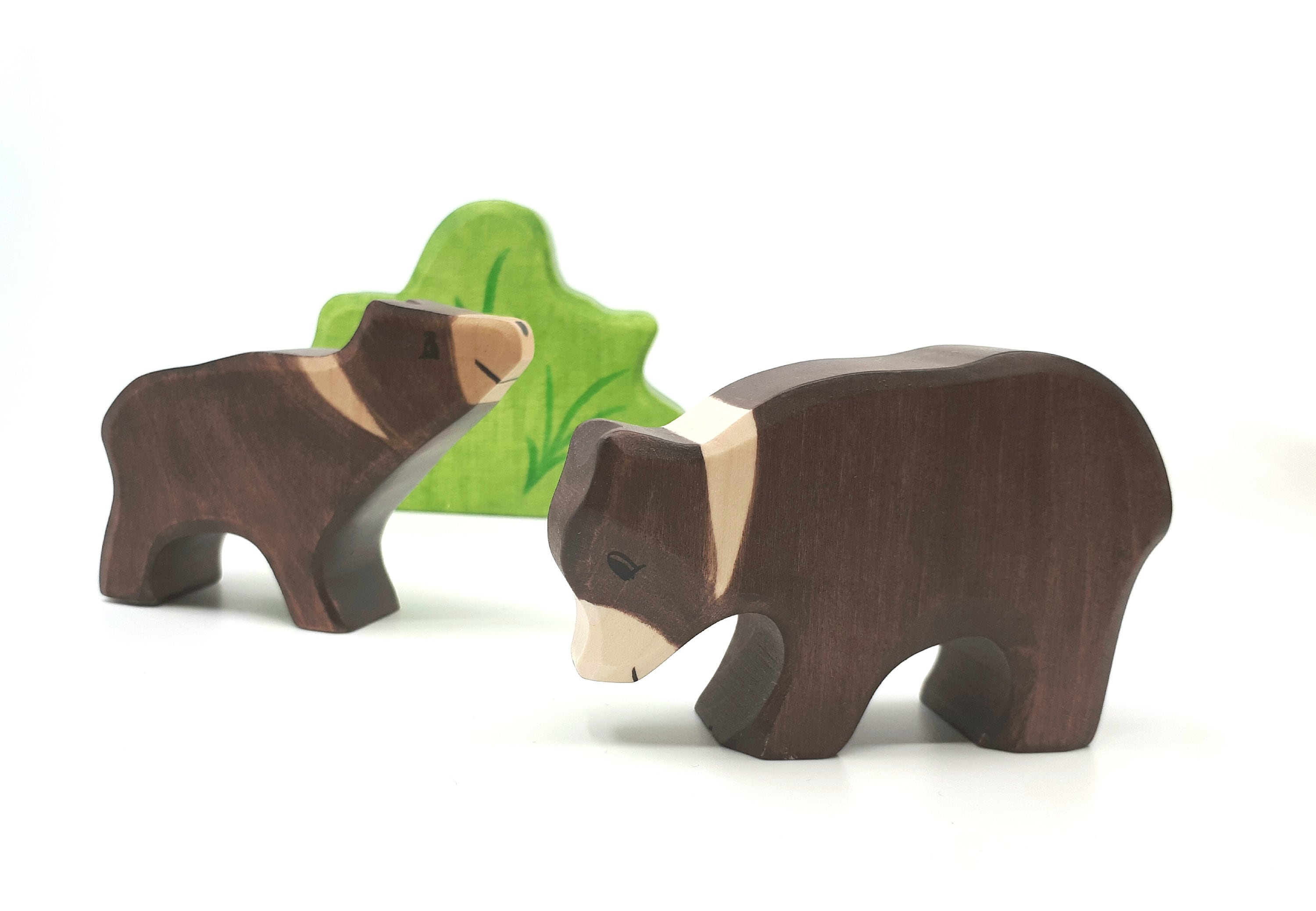 Bear Cub Wooden Bear Cub Toy Bear Cub Figurine Baby Bear - Etsy