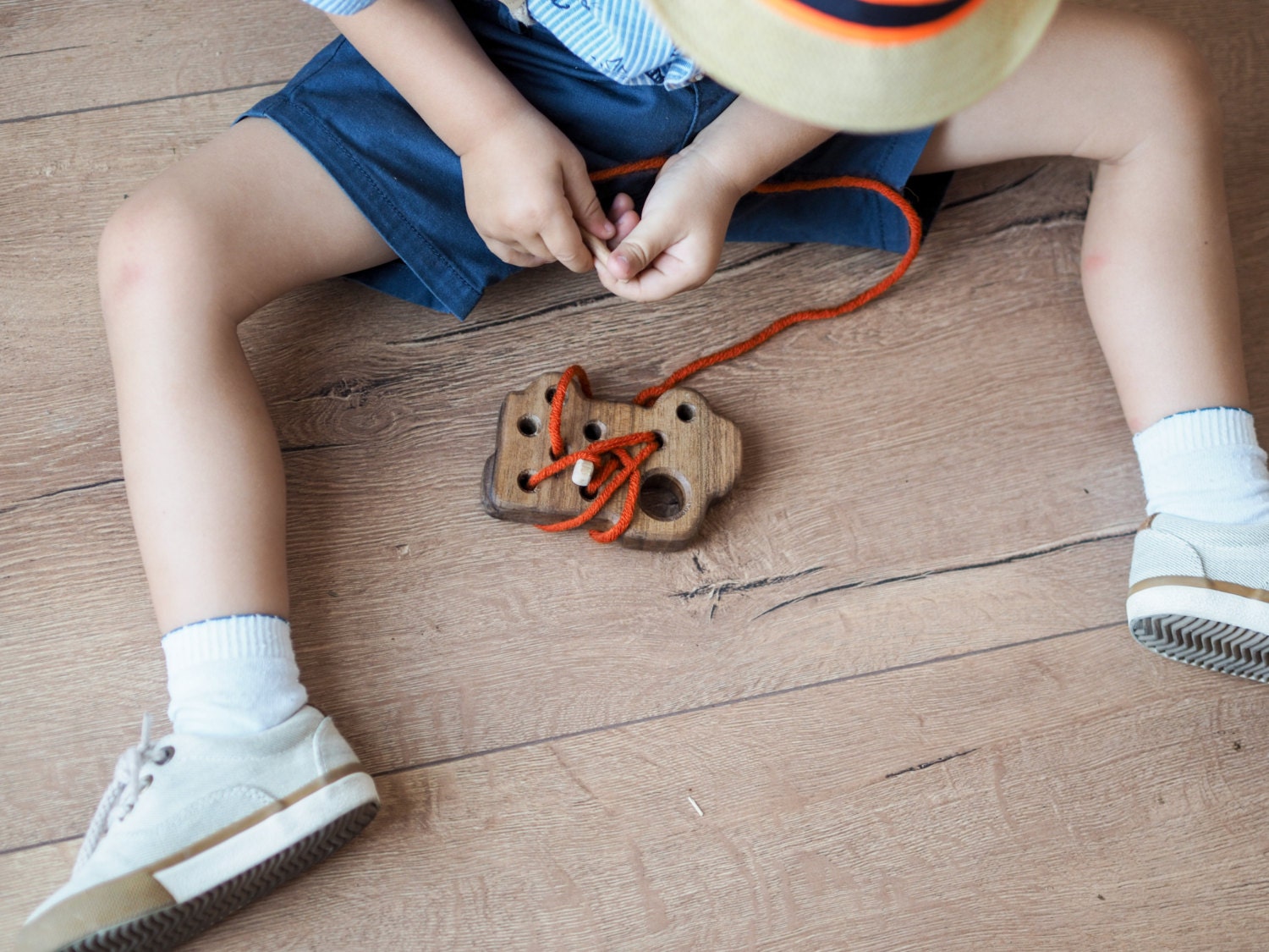 Wooden Lacing Toy Wooden Car Toy Toddler Toy Montessori | Etsy