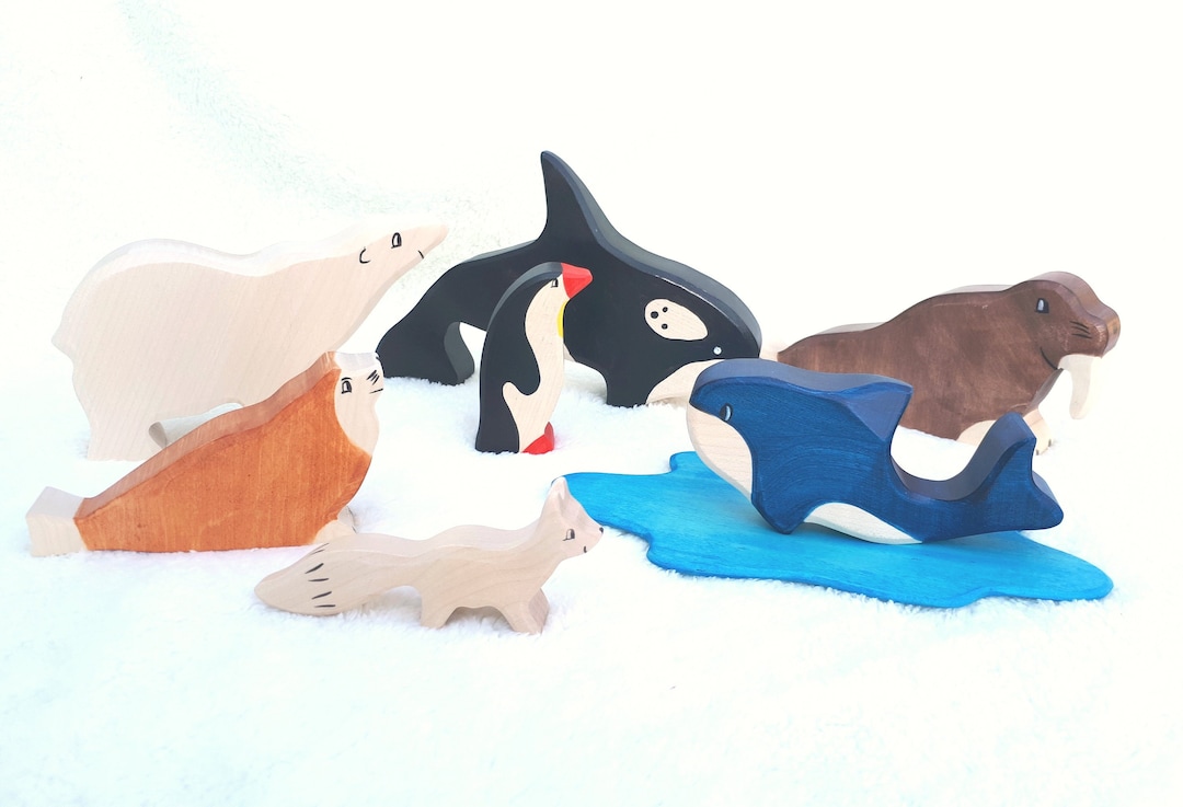 Polar Animal Toys Set, Arctic and Marine Toys - Etsy
